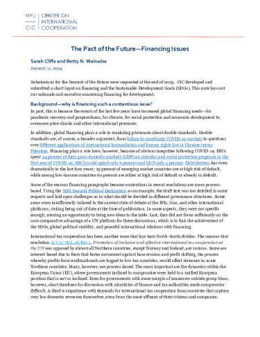 Gender Equality | Center on International Cooperation